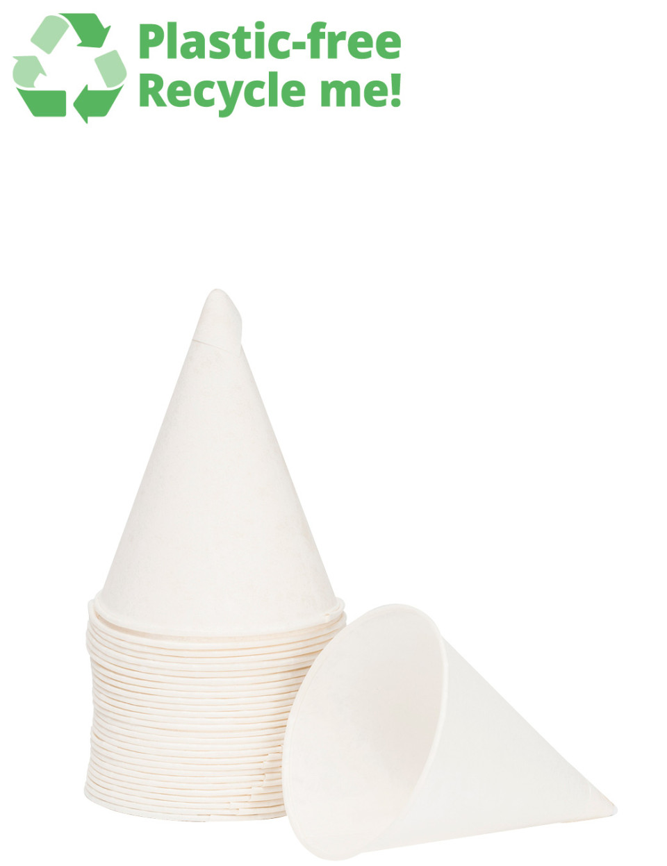 4oz Recyclable Paper Cones | Thirsty Work