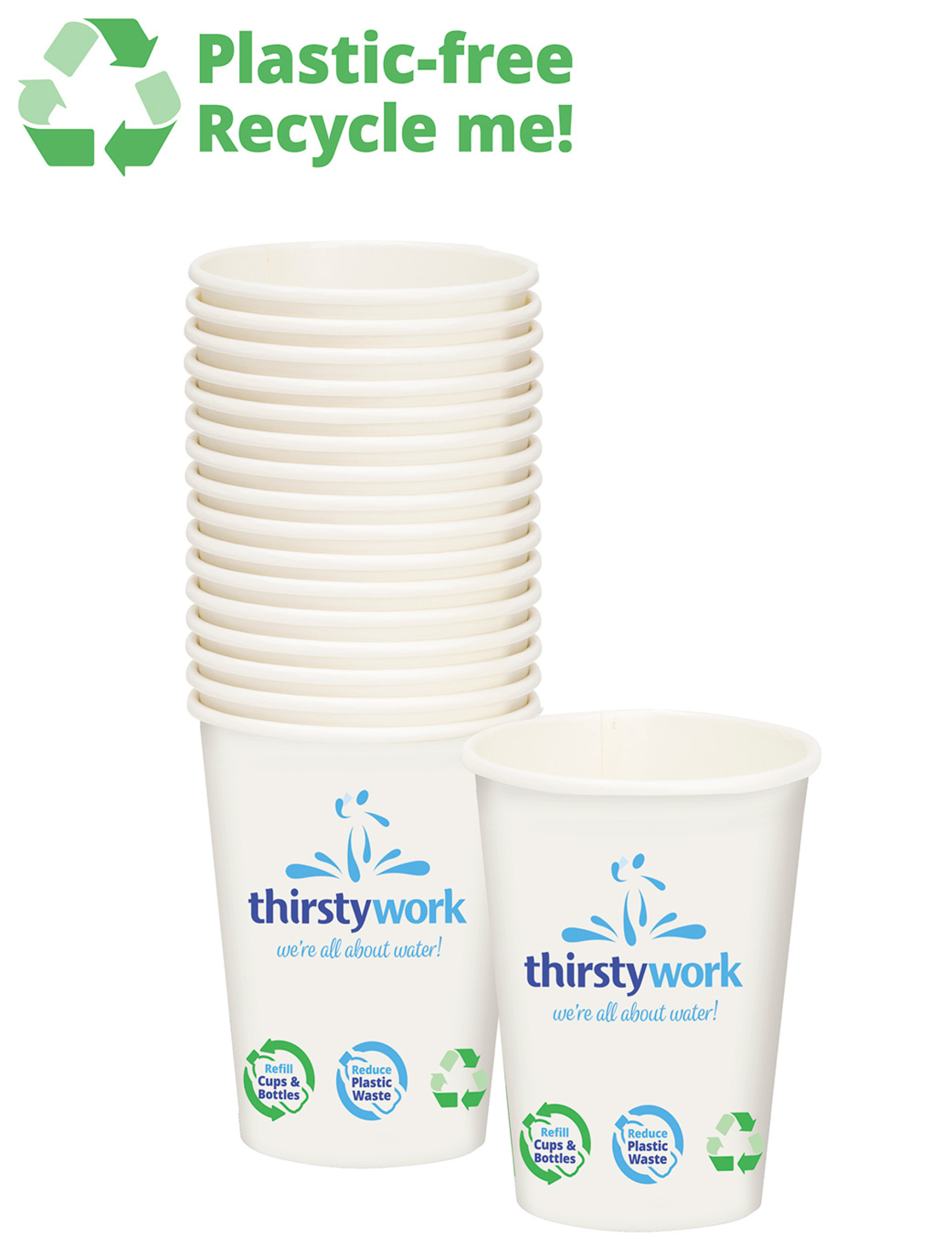 7oz Recyclable Paper Cups | Product | Thirsty Work